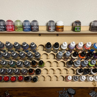 Wall Mounted Hobby Paint Storage Rack Horizontal - Etsy