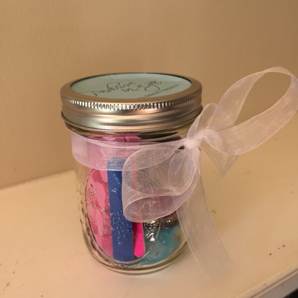 Pedicure in a Jar Stickers Bridal Shower Favor Stickers Custom Bridal ...