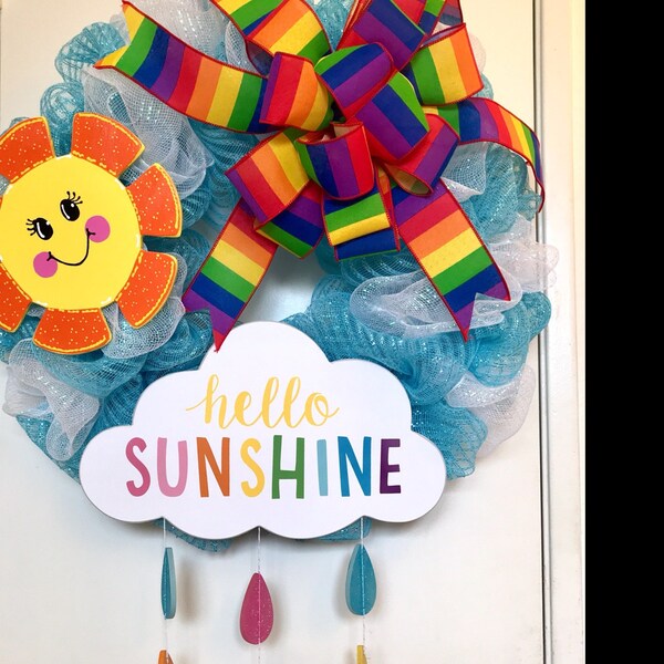 SUN WELCOME Shaped SIGN Wall Plaque Home Family Deck Patio Door Summer ...