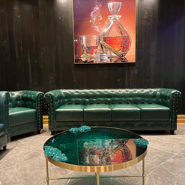 Epoxy Table: Custom Geode Amethyst Coffee Table, Unique Live Edge Resin ...