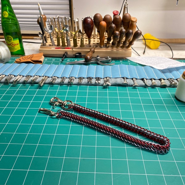 Wallet Chain Black Blue Bright Biker Chain Custom Wallet Chain Handmade ...