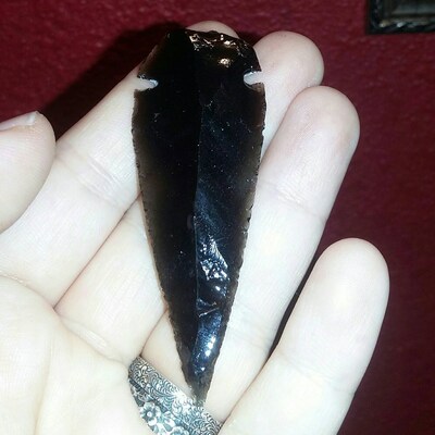 Large Black Obsidian Arrowheads Arrow Heads Jewelry Supplies Black ...