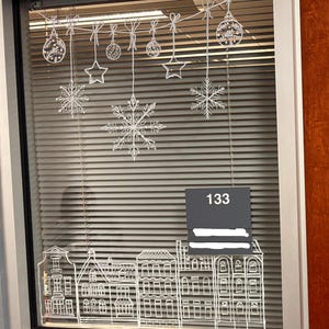 Autumn Window Fox Chalk Marker Template | Png & Pdf, Autumn Decoration ...