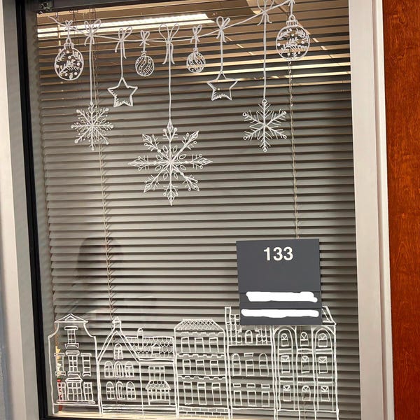 Winter Window Chalk Marker Template | Png & Pdf Digital Download for ...