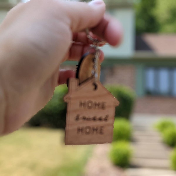 Personalized New Home Keychain, Home Sweet Home, Home Key Chain ...