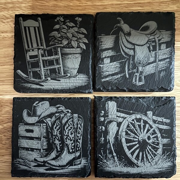 Angus Cow SVG Laser Engrave Files: Slate, Acrylic, Glass (digital ...