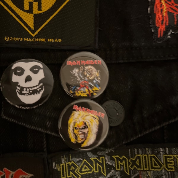 Iron Maiden Heavy Metal Pins - Etsy
