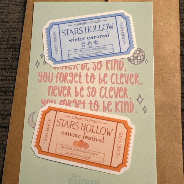 Gilmore Girls Winter Carnival Sticker, Stars Hollow Sticker, Gilmore ...