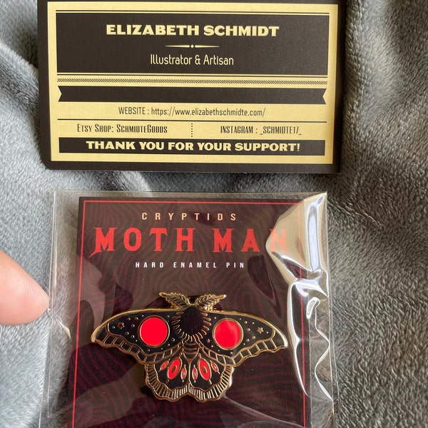Mothman Moth Enamel Pin - Etsy