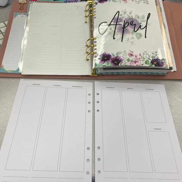Weekly Planner Printable Erin Condren Style Neutral Undated Monday ...