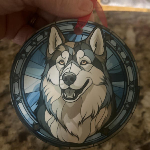 Personalized Irish Setter Stained Glass Effect Metal Christmas Ornament ...