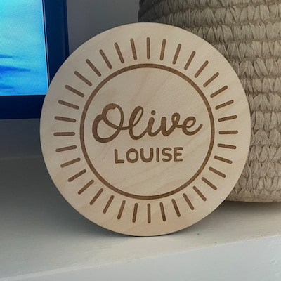 Sun Newborn Name Plaque/ Sunshine Baby Name Sign/ Gender Neutral Baby ...