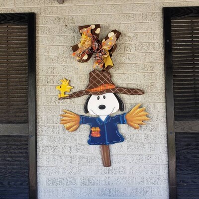 Scarecrow Door Hanger Autumn Thanksgiving Fall Colors - Etsy