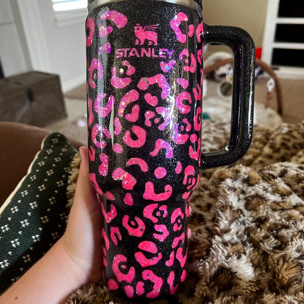 Gold Half Leopard Tumbler Stanley YETI Simple Modern Trek - Etsy