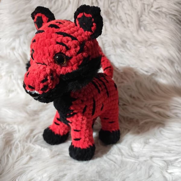 Niko Tiger - Crochet Pattern, Tiger Amigurumi Pattern, 4 Leg Tiger ...