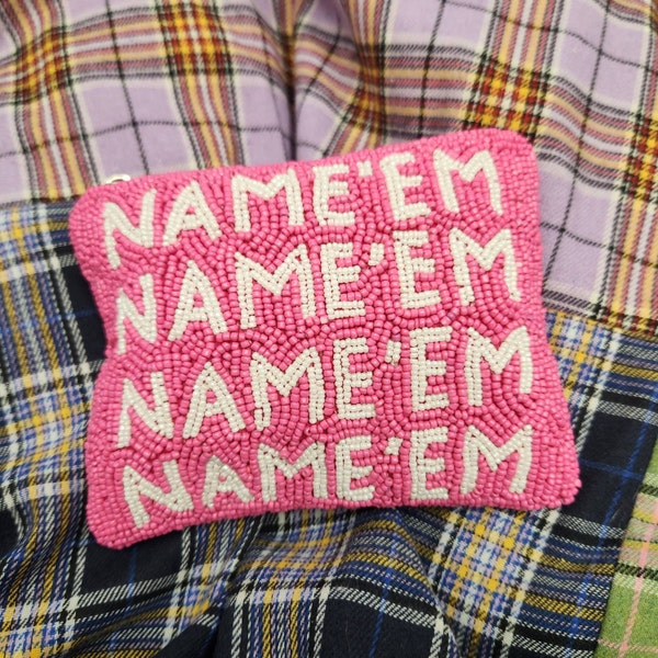 Preppy Coin Purse Beaded Bag Custom Purse Beaded Wallet Coin Pouch ...