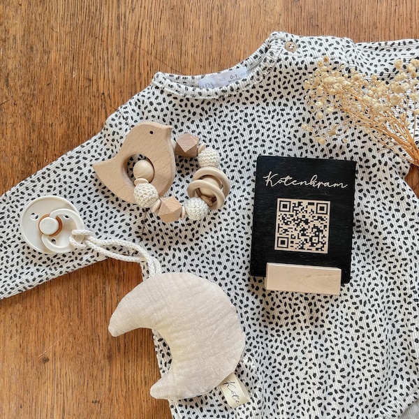 A-frame Sidewalk Sign, Wooden Business Sign , Large QR Code Sign for ...