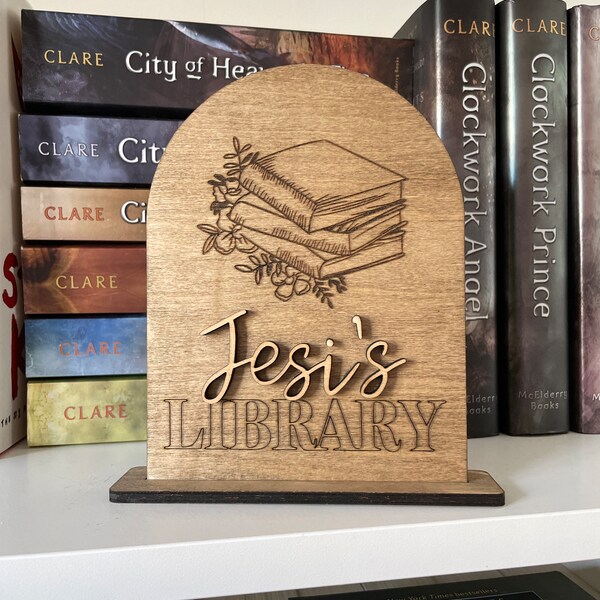 Personalized Library Sign, My Library Sign, Book Sign, Bookish Sign ...