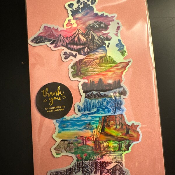 Prythian Map Sticker - Officially Licensed - ACOTAR Sticker ...