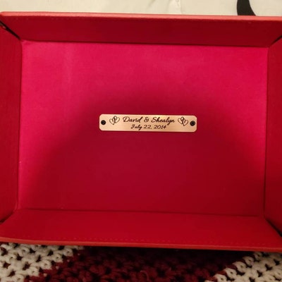 Engraved Brushed Copper Plate Picture Frame Art Label Name Tag 3 X 1/2 ...