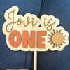 Sun ONE Cake Topper With Custom Name, First Birthday Decorations, 3D Wood Cake Topper, Sun Boho ...