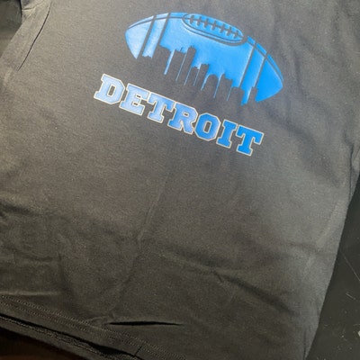 Detroit Football Inspired Design Fan Art With Skyline for Printing ...