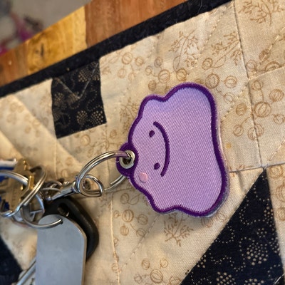 Cute Cat Embroidered Tag Keychain Kawaii Neko Jet Tags tamago, Sakura ...