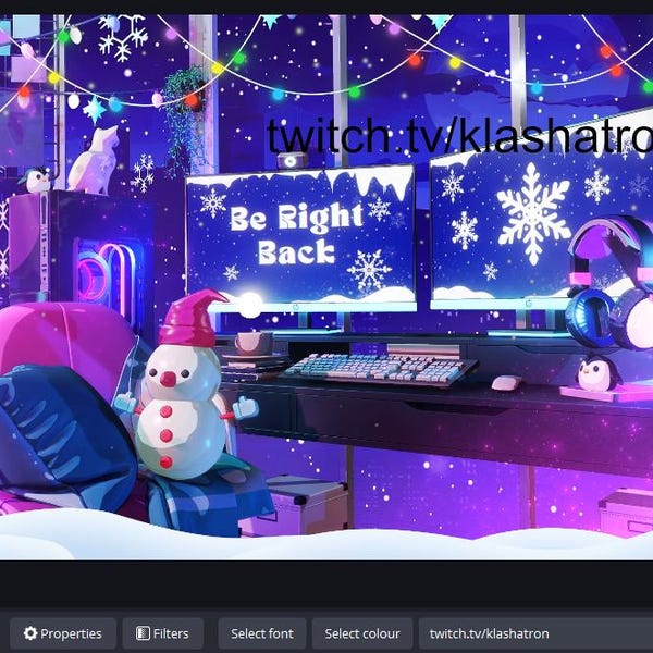 Stream Overlay Package Gaming Neon Room - Twitch Stream Screens - Cat ...