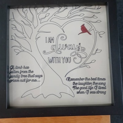 Cardinal Memorial Tree SVG, PNG, I Am Always With You, Heart Tree ...