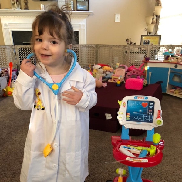 Toddler Lab Coat With Personalized Embroidery and Embroidery Design - Etsy