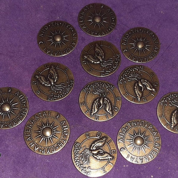 Mythological Creatures Themed Gaming Coins - Medium 25mm (12-pack) - Etsy