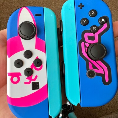 Custom Overwatch D.VA DVA Themed Nintendo Switch Joy-con Joycon ...