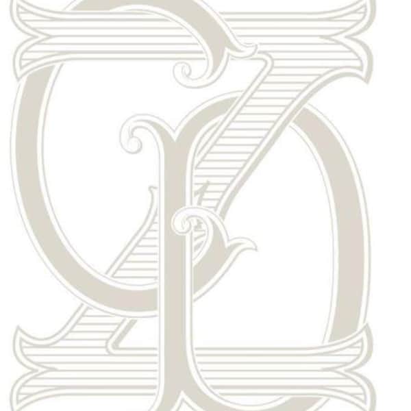 3-letter Wedding Monogram | Created Using Cursive Fonts and a Big ...