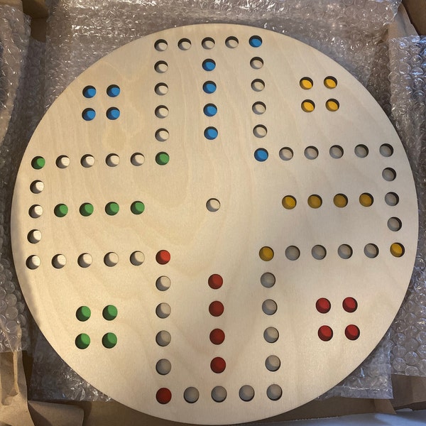 Custom 6 Player Aggravation Board Game Including Marbles and Dice - Etsy