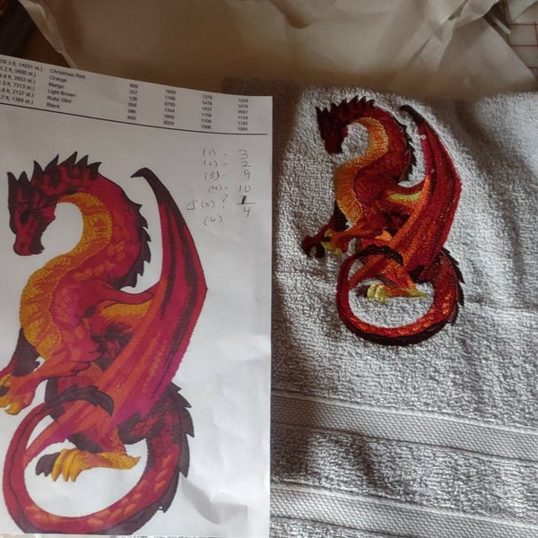 DRAGON TOO - Single Machine Embroidery Design for 5x7" Hoop (digital ...