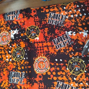 Firefighter Fire Department 100% Cotton Fabric by the Yard by the 1/2 ...