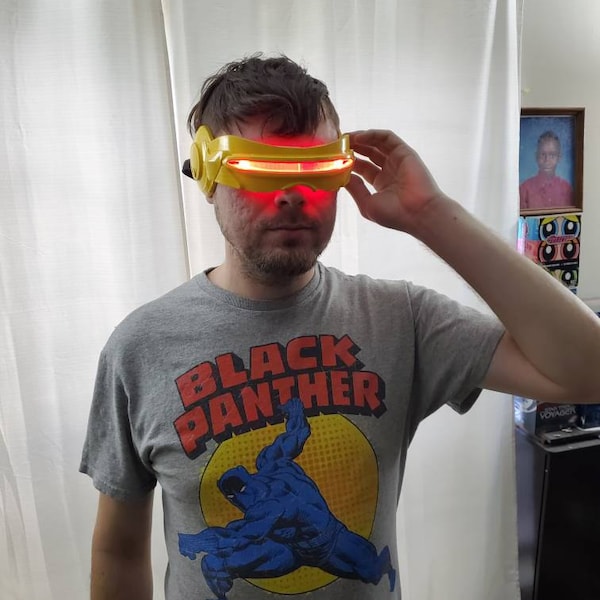 CYCLOPS XMEN 90S Face MASK Visor Yellow Color Cosplay Accessory ...