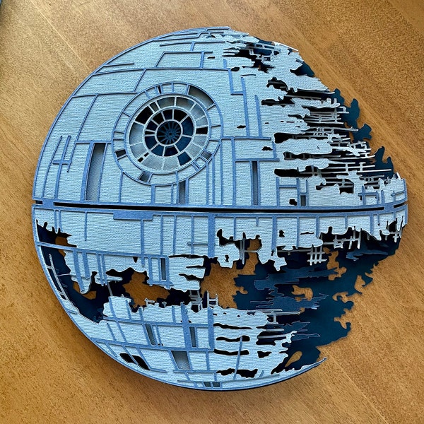 Death Star 5 Layers 2.5D Laser Cut File | Star Wars Decor Model ...