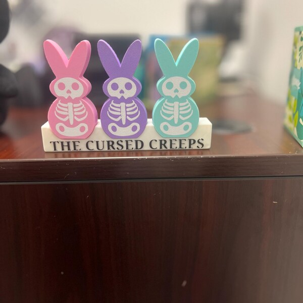 The Cursed Creeps - Pastel Easter Skeletons • Easterween Decor • 3D ...