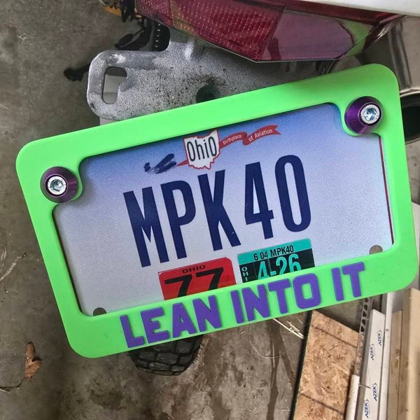 Motorcycle License Plate Frame - Etsy