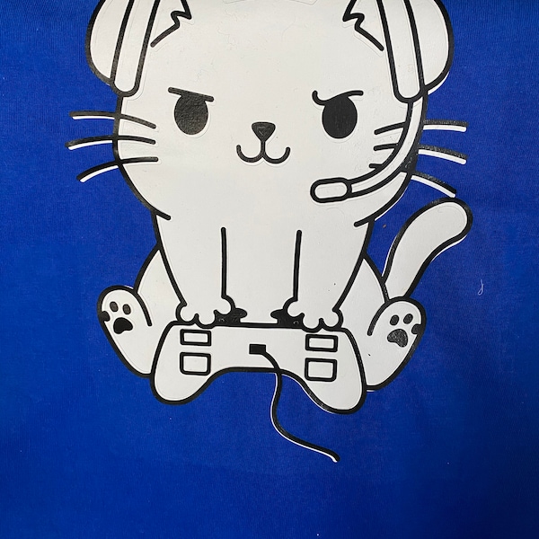 Gamer Cat SVG Cut File Funny Nerd Geek Cat Videogames Cutting File ...