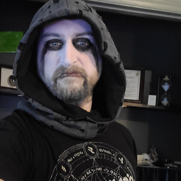 Hood Light Grey Tie Dye Light Fabric Hood Lining Hood Desert Festival ...