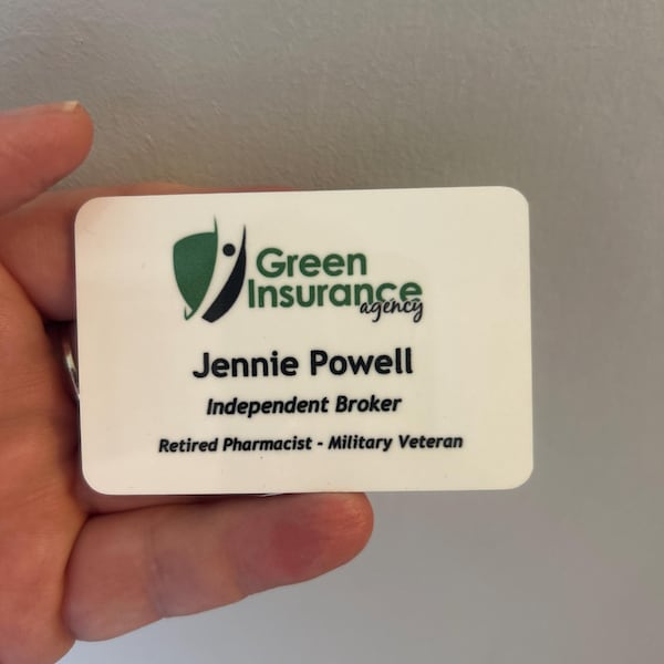 Full Color Personalized Wearable Magnetic Name Tags. Your Color Logo ...