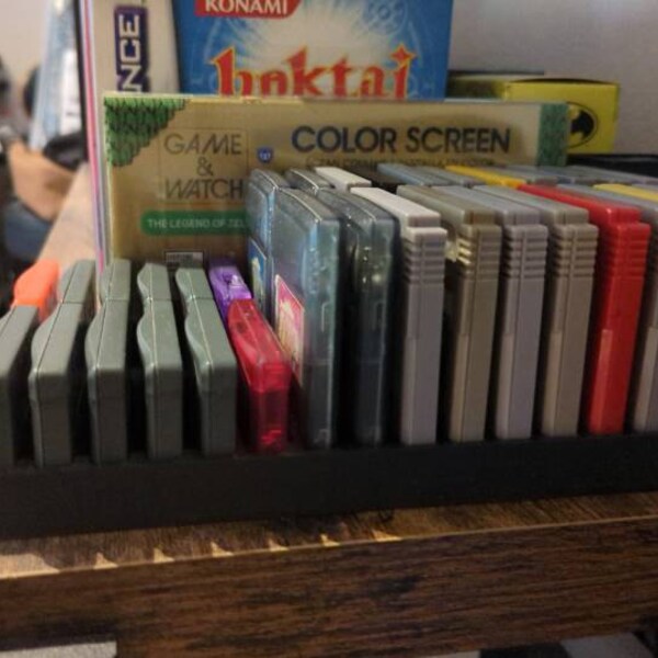 Game Boy Cartridge Display Stand, Tiered, Holds 6 GB or GBC Game Carts ...