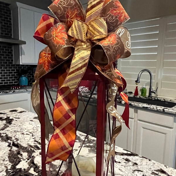 Fall Bow, Happy Fall Y’all Bow, Pumpkin Bow, Leaf Bow, Orange Bow, Fall ...