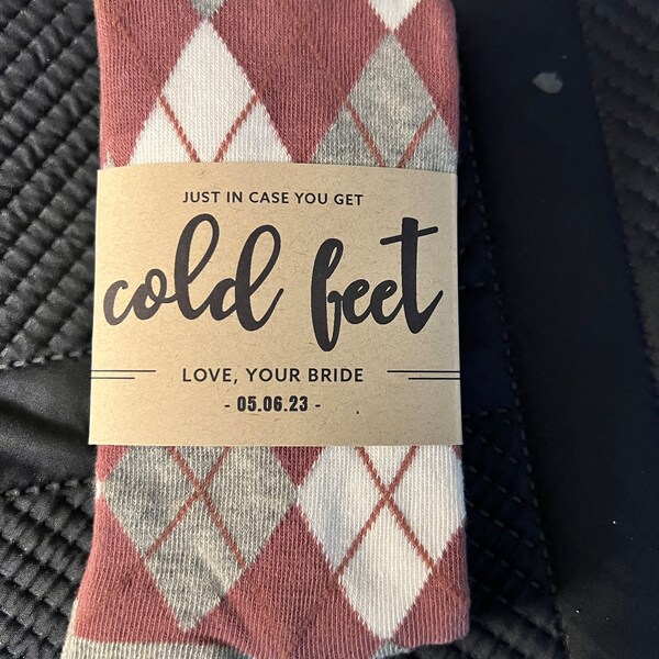 Groom Socks Gift From Bride on Wedding Day, No Cold Feet Socks With ...