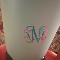 Laptop Palm Rest Monogram Vinyl Decal Solid Glitter iPhone Car Tumbler ...