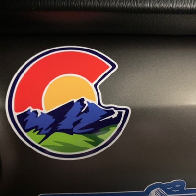 Colorado Sticker. Nature C Colorado Flag Car Bumper Sticker, Window ...