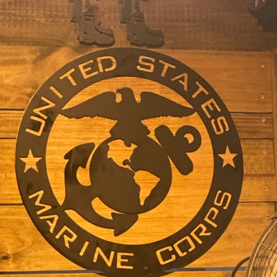 US Marine Corps Metal Sign Authorized Seller for USMC Logo USMC Sign ...