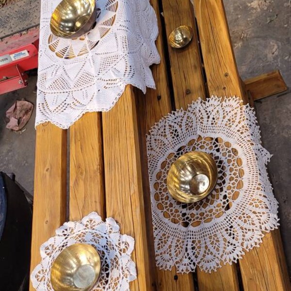 Brass Vintage Candlesticks Extra Tall at 18'' and 18 1/4" With Pedestal ...